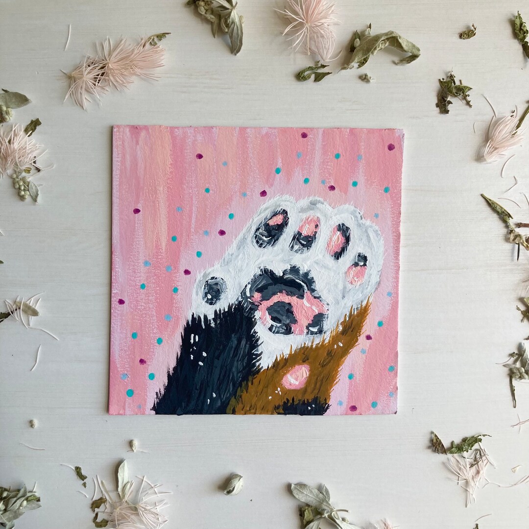 Original Gouache Painting | Toe Beans ( Cat Paw ) Series | Calico Beans ...