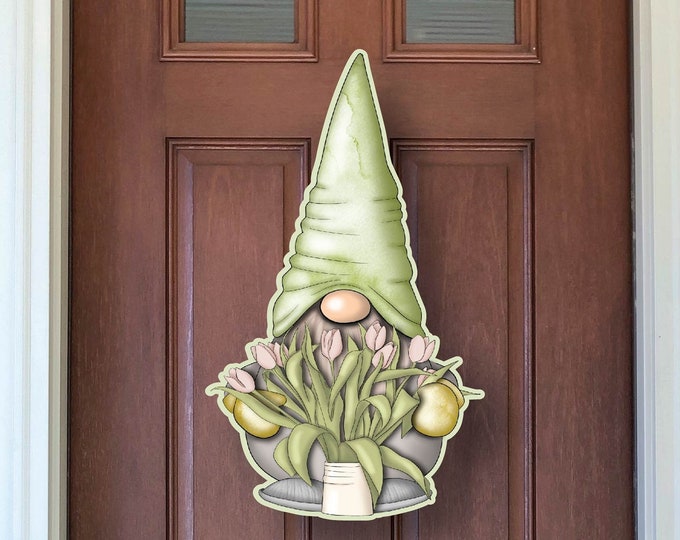 Happy Spring Gnome Door Hanger Sign Wreath Sign Wreath - Etsy