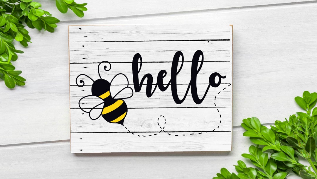 Hello Bee Sign, Wreath Sign, Wreath Supplies, Wreath Decor, Wreath ...