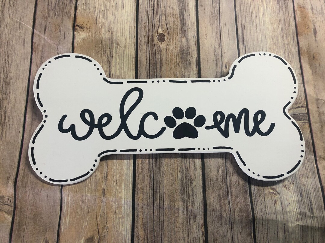 Dog Bone Welcome Sign, Wreath Sign, Wreath Supplies, Wreath Decor ...