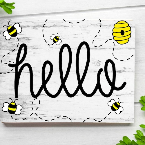 Hello Bee Sign Wreath Sign Wreath Supplies Wreath Decor - Etsy