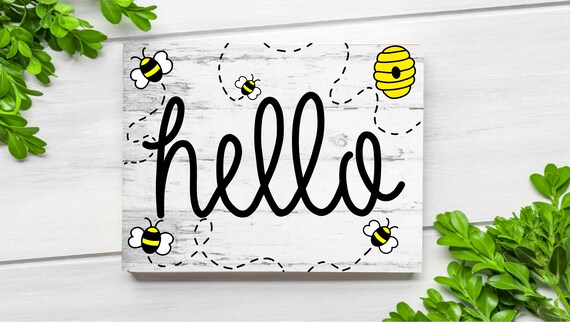 Hello Bee Sign Wreath Sign Wreath Supplies Wreath Decor | Etsy
