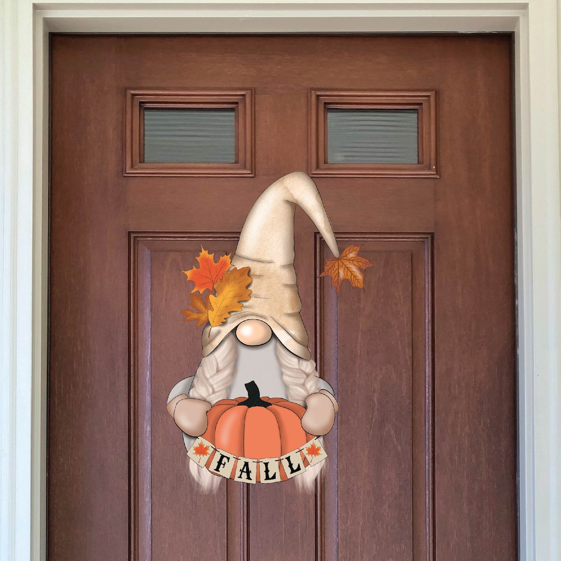 Fall Pumpkin Gnome Door Hanger Sign Wreath Sign Wreath | Etsy