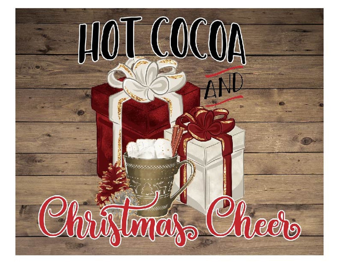 Hot Cocoa and Christmas Cheer Sign Wreath Sign Wreath - Etsy