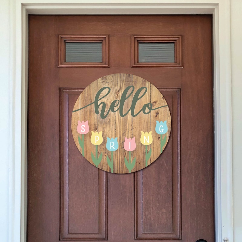 Spring Wreath Signs - Etsy