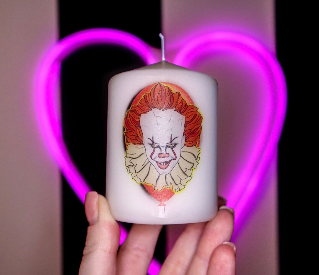 Mini Pennywise IT Pillar Candle - Etsy