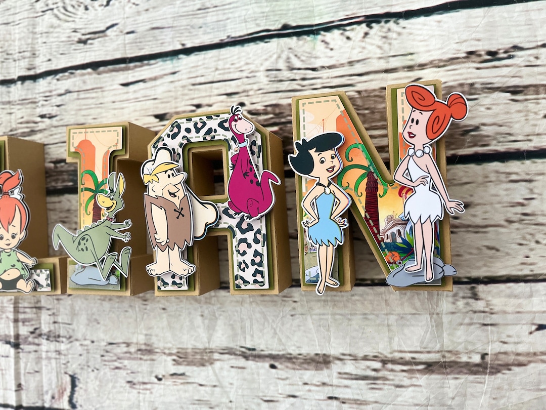 Bam Bam 3D Letters, Bam Bam Flintstone Birthday Party Bam Bam Pebbles ...