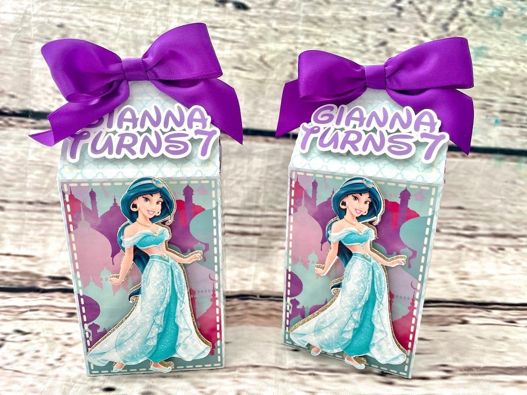 Princess Jasmine Themed Milk Carton Favor Boxes Props Party Jasmine ...