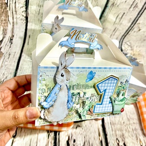Peter Rabbit Favor Boxes 1st Party Decorations Peter Rabbit Birthday ...