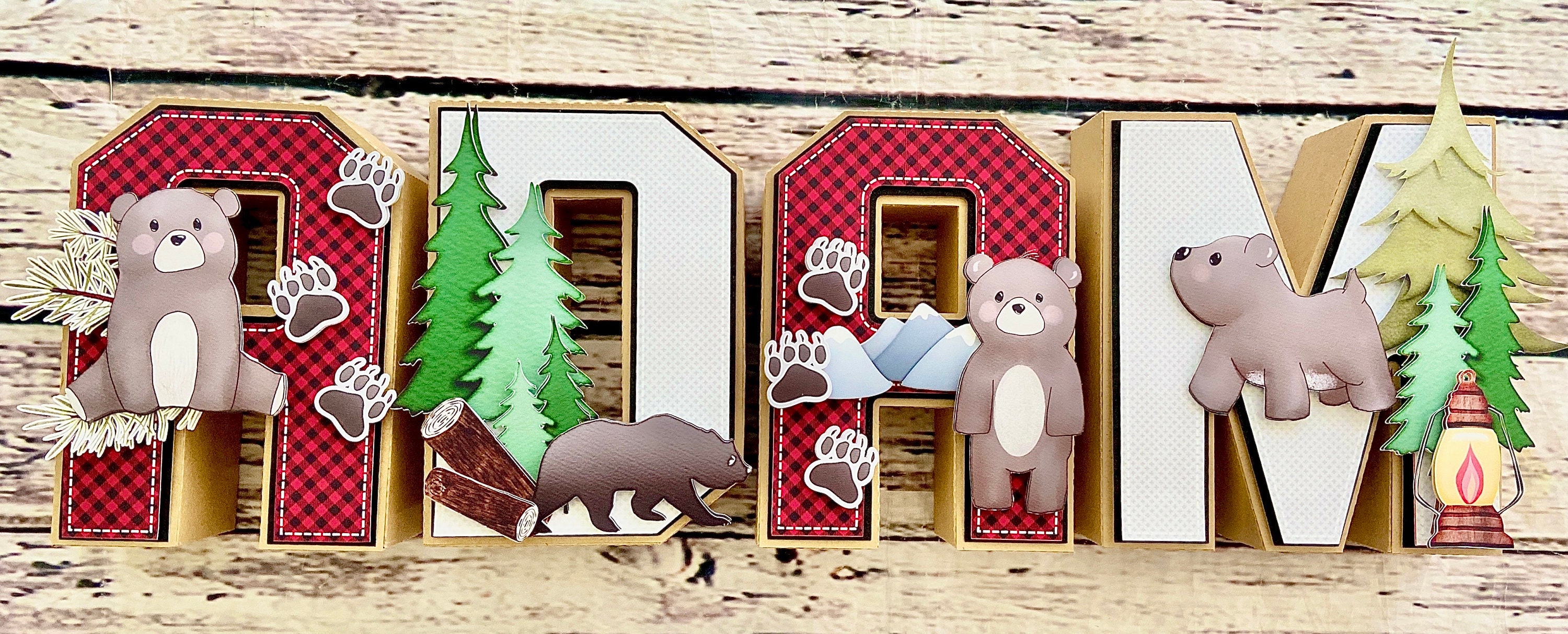 Wild One 3D Letters,bearly One Birthday Birthday Party, Woodland ...