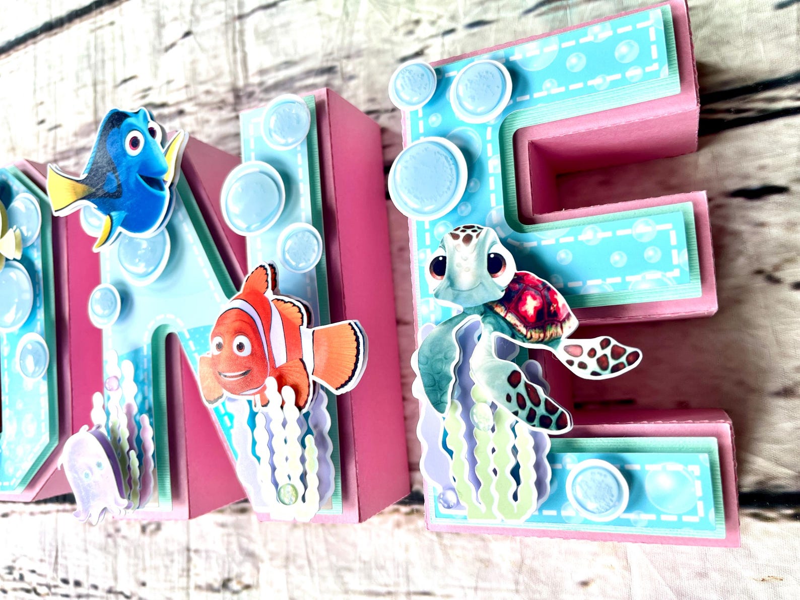 Fish Nemo Dory 3D Letters, Nemo Dory Birthday Party - Etsy