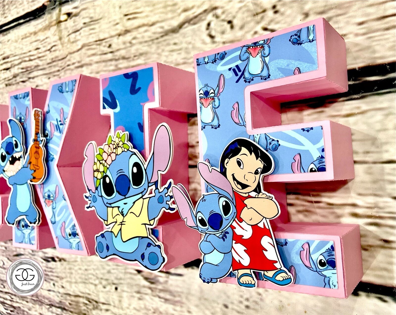 Lilo and Stitch 3D Letters, Stitch Birthday Party Lilo Birthday Theme ...