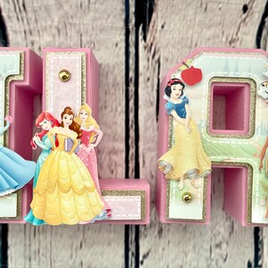 Princess 3D Letters, Princess Birthday Party - Etsy