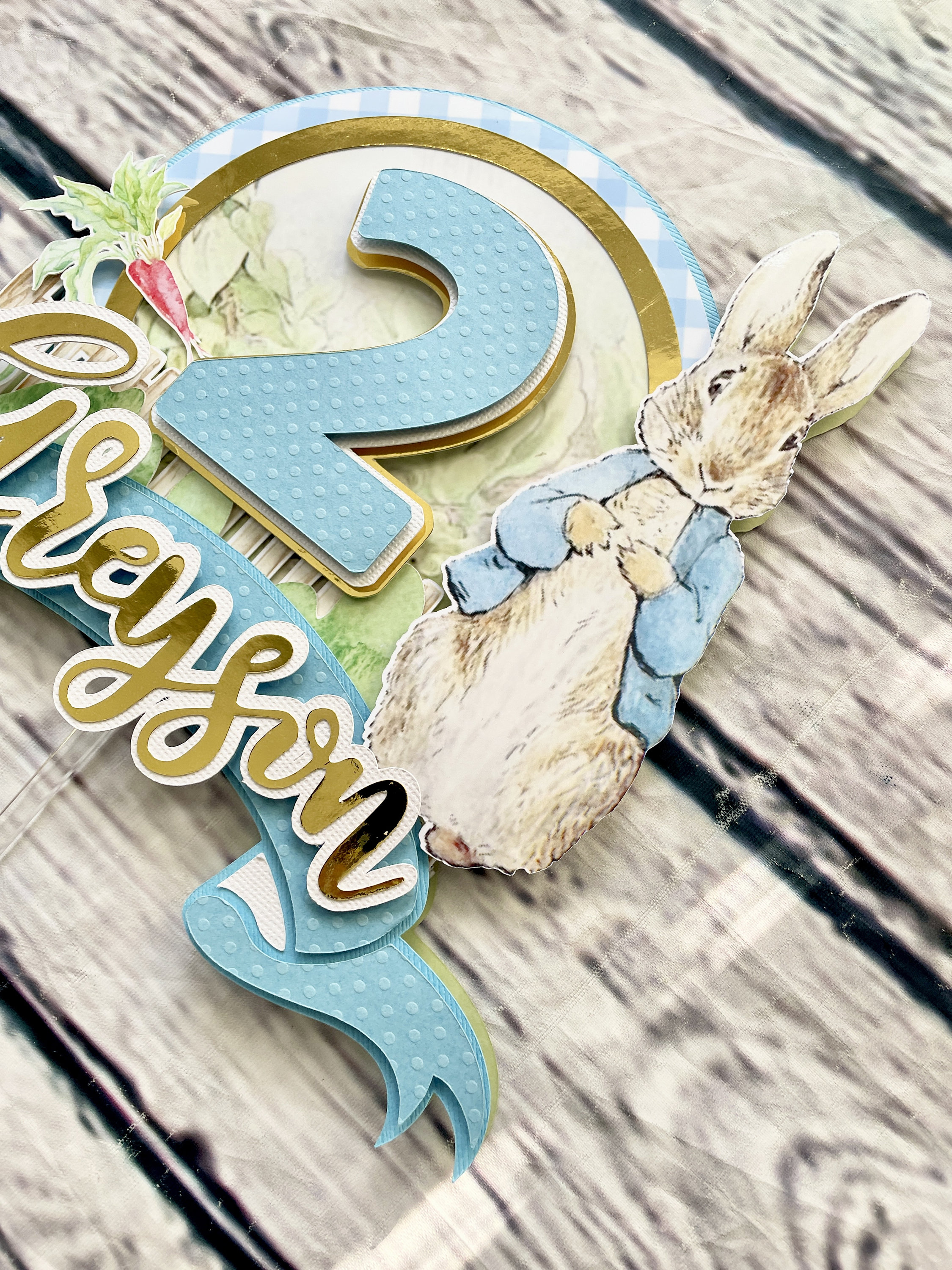 Peter Rabbit Topper 1st Party Decorations Peter Rabbit Birthday Cake ...