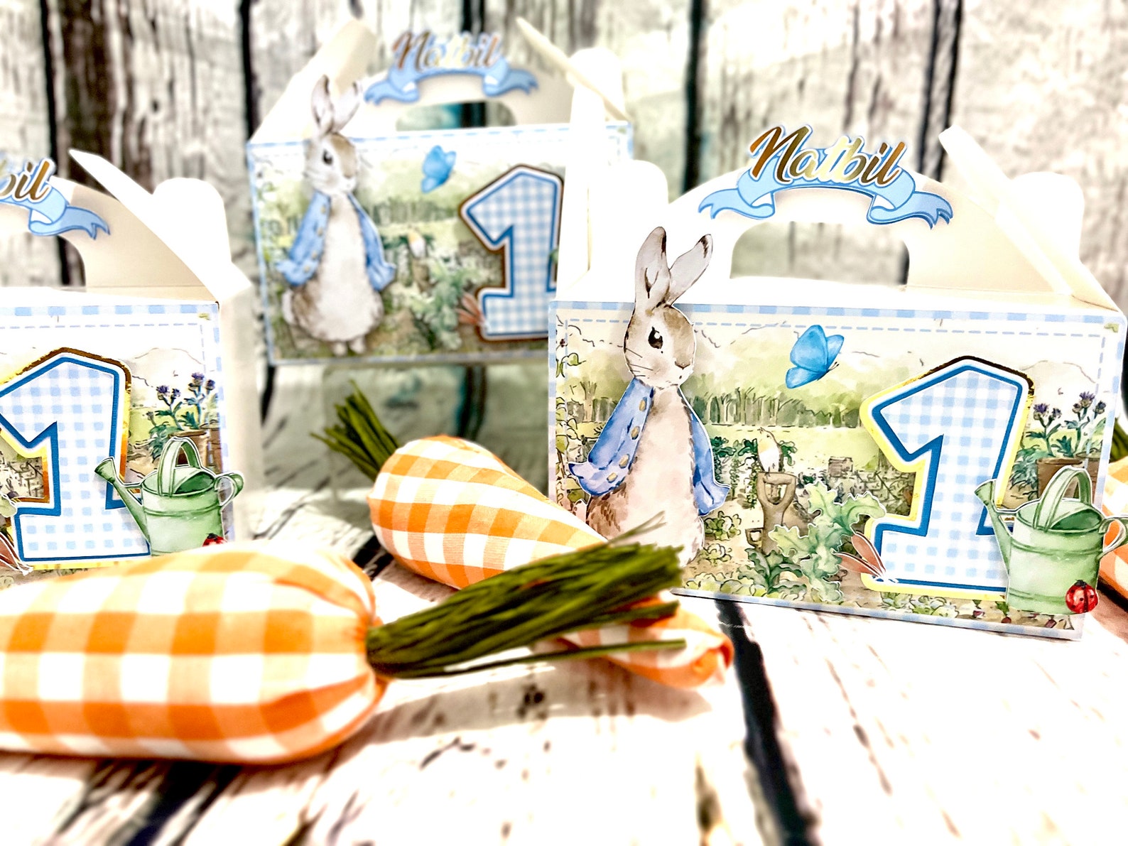 Peter Rabbit Favor Boxes 1st Party Decorations Peter Rabbit Birthday ...