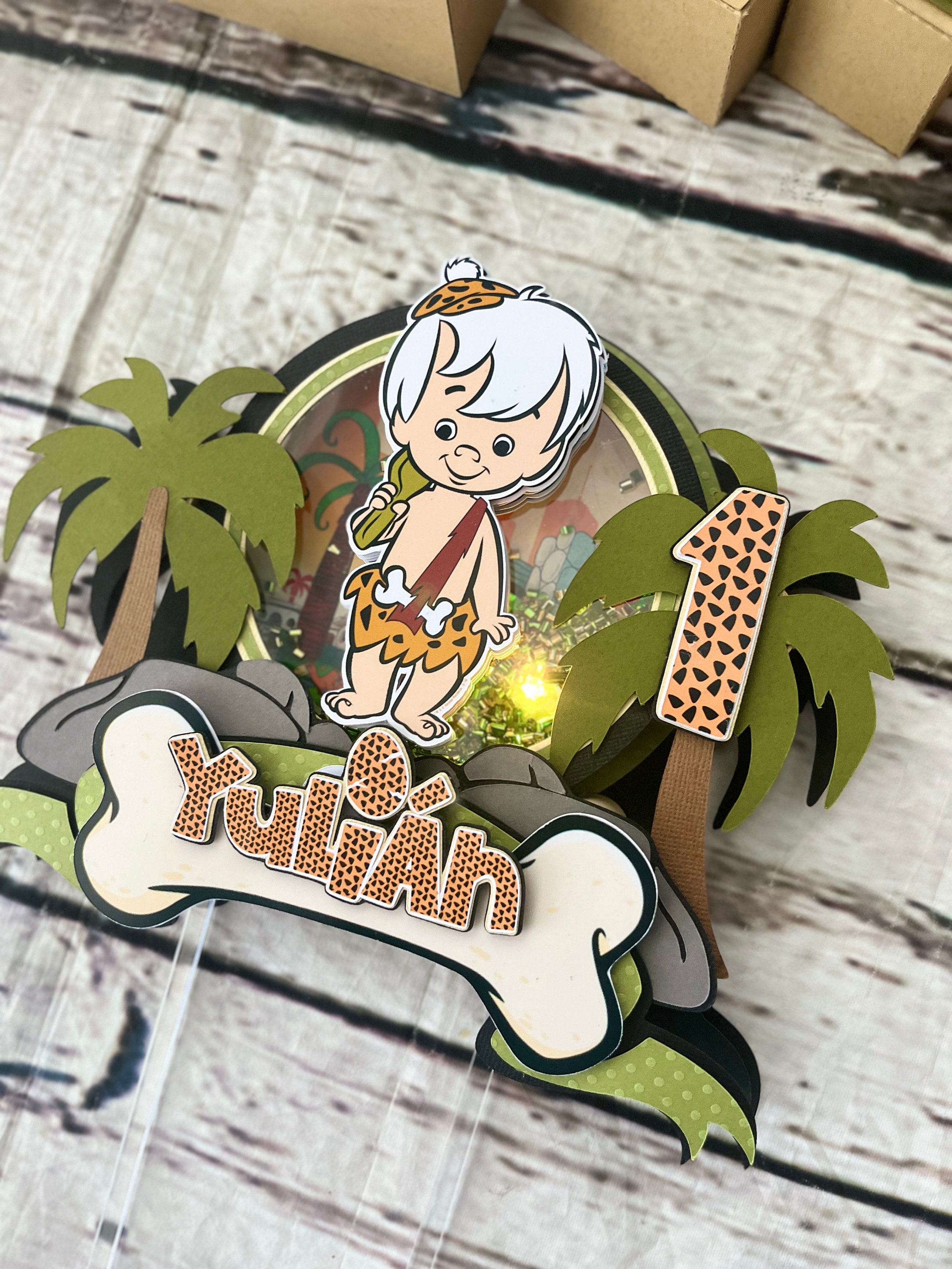 Bam Bam Cake Topper Bam Bam Party Decorations Bam Bam Birthday Cake ...