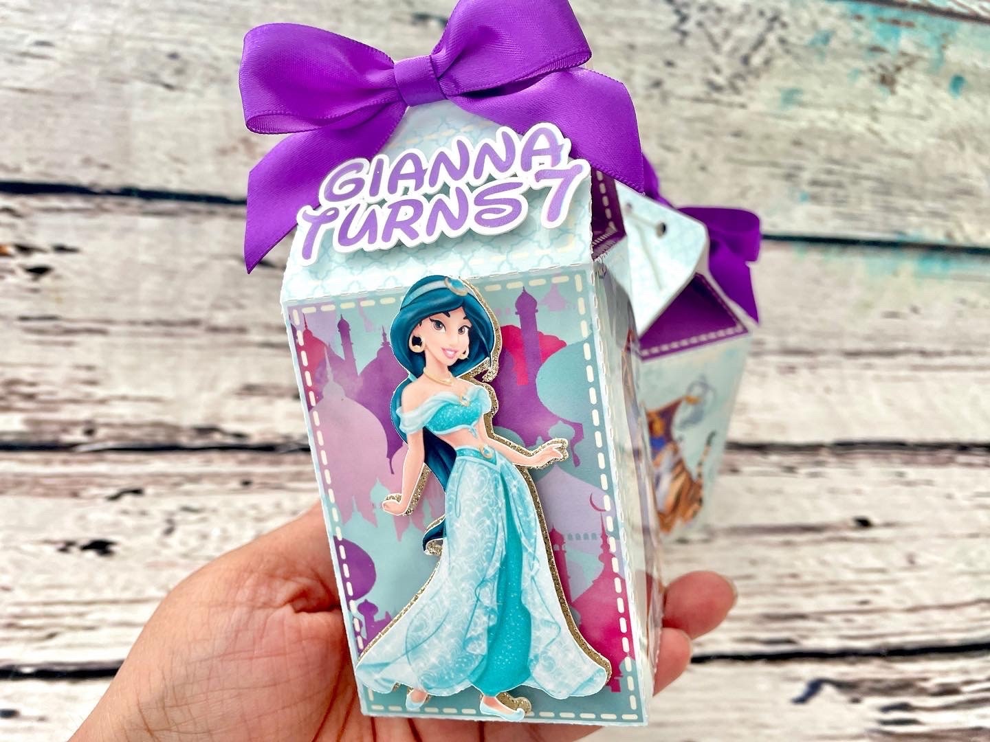 Princess Jasmine Themed Milk Carton Favor Boxes Props Party Jasmine ...