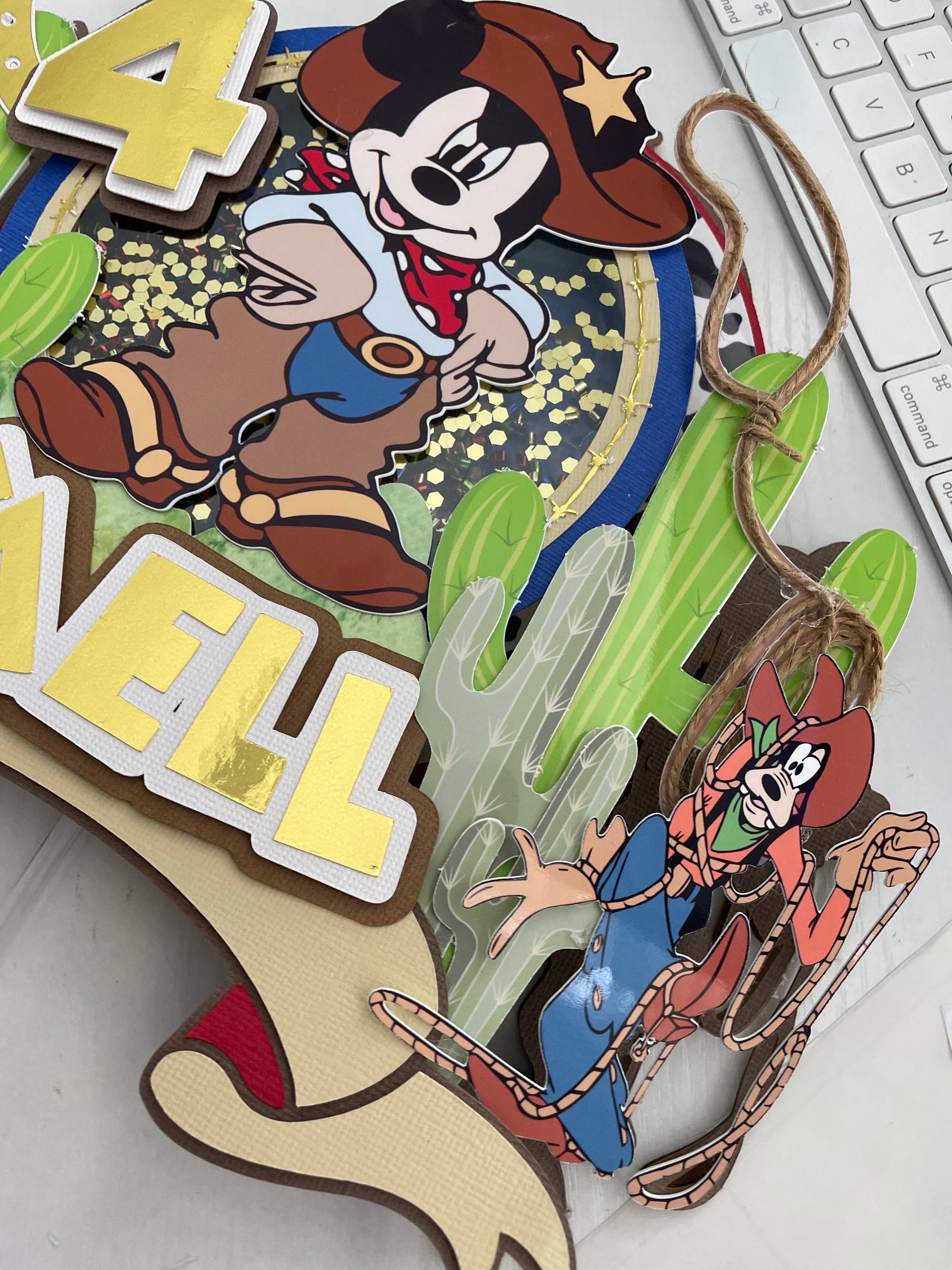 Mouse Cowboy Topper Mickey Party Decorations Cowboy Mickey Birthday ...