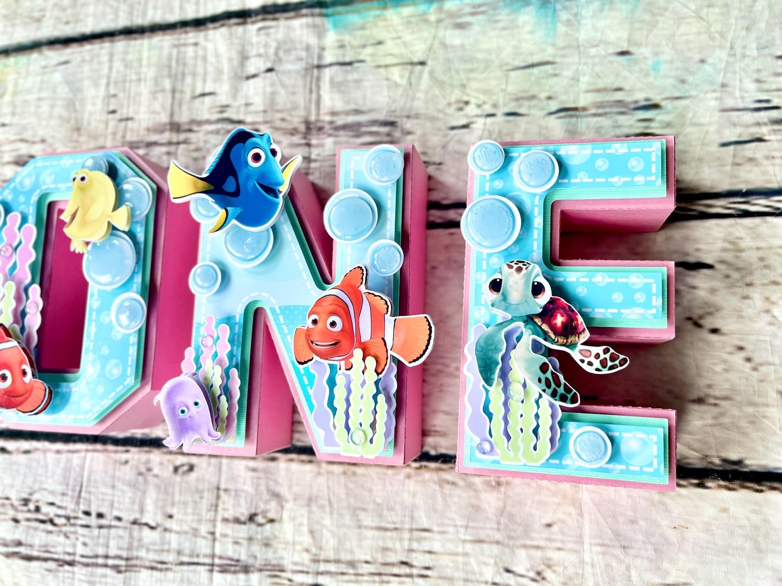 Fish Nemo Dory 3D Letters, Nemo Dory Birthday Party - Etsy
