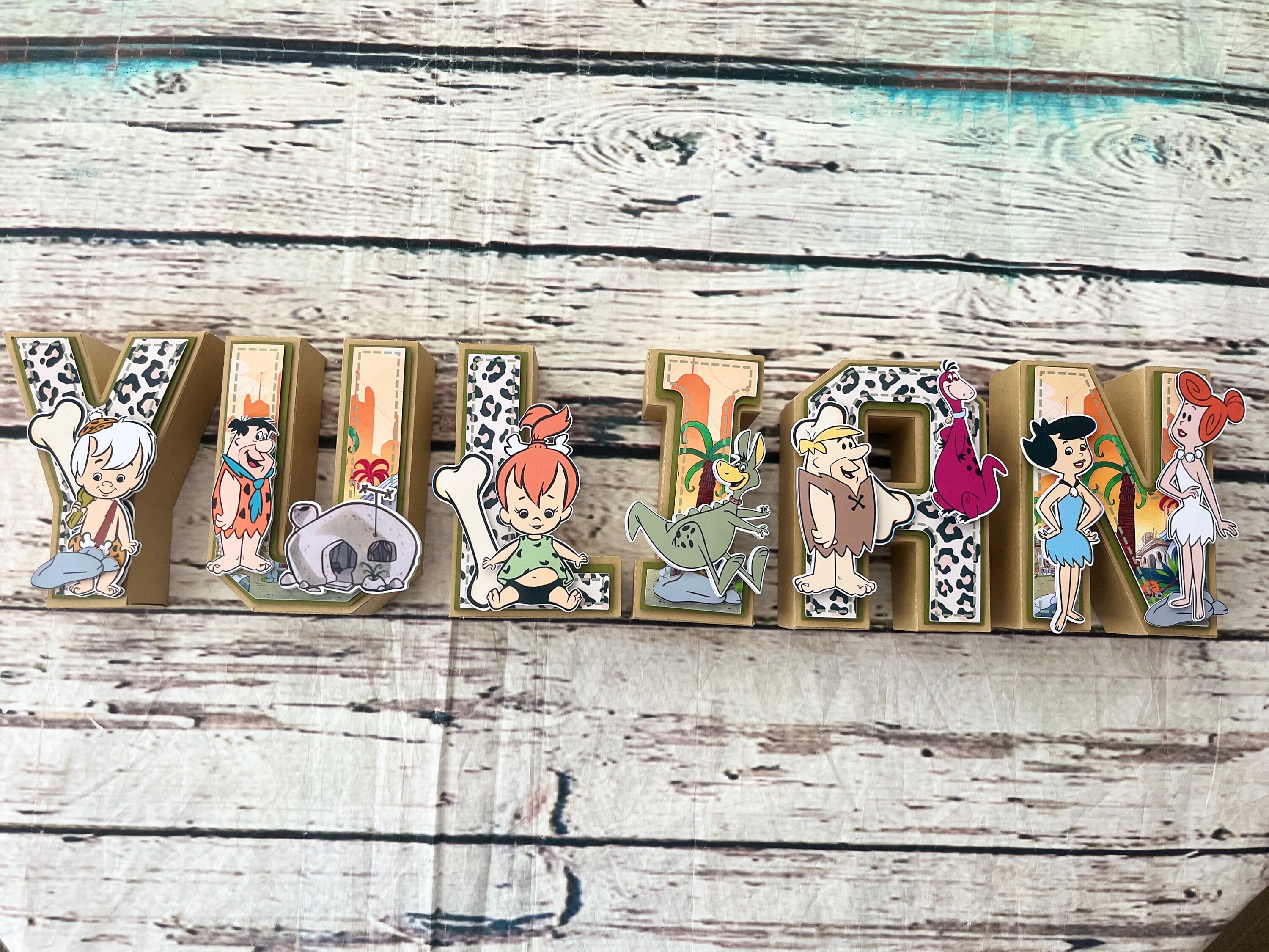 Bam Bam 3D Letters, Bam Bam Flintstone Birthday Party Bam Bam Pebbles ...