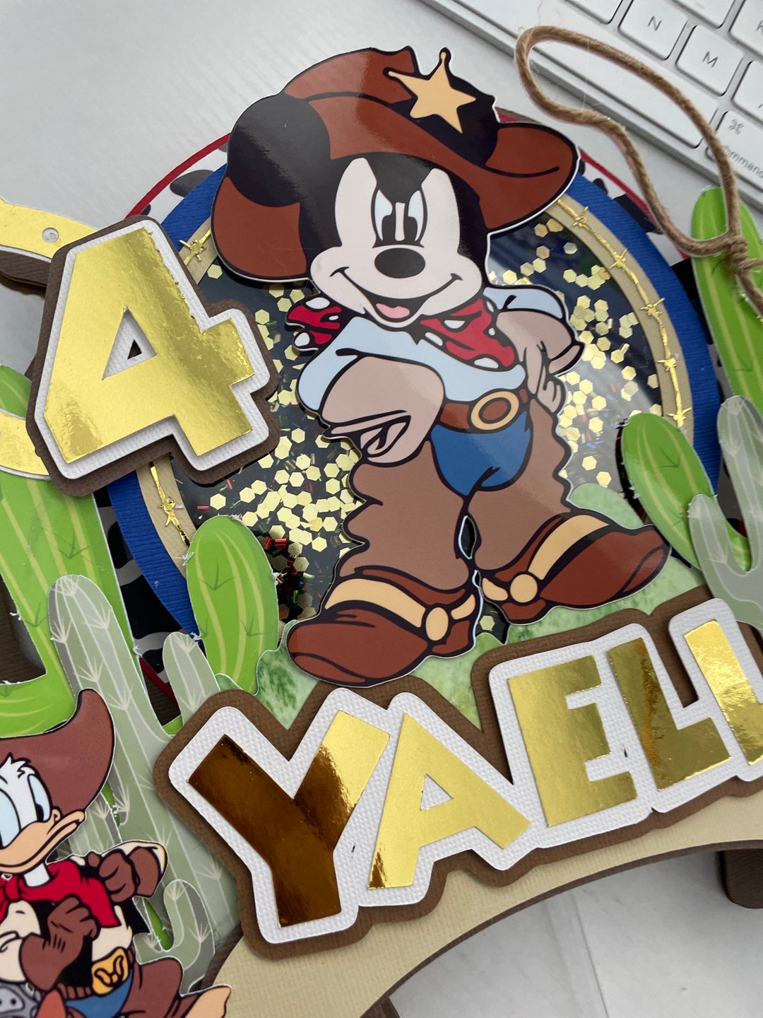 Mouse Cowboy Topper Mickey Party Decorations Cowboy Mickey Birthday ...