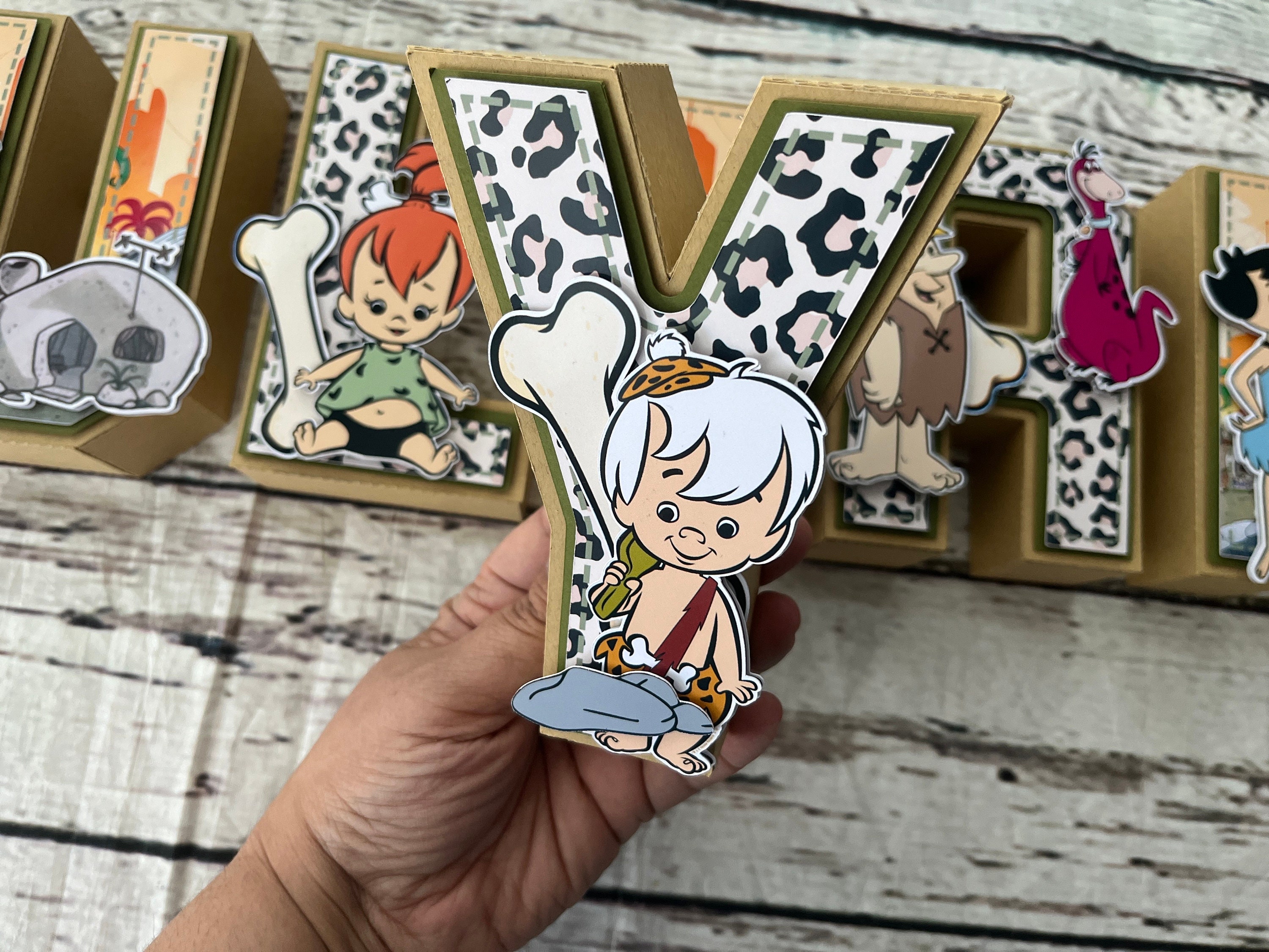 Bam Bam 3D Letters, Bam Bam Flintstone Birthday Party Bam Bam Pebbles ...