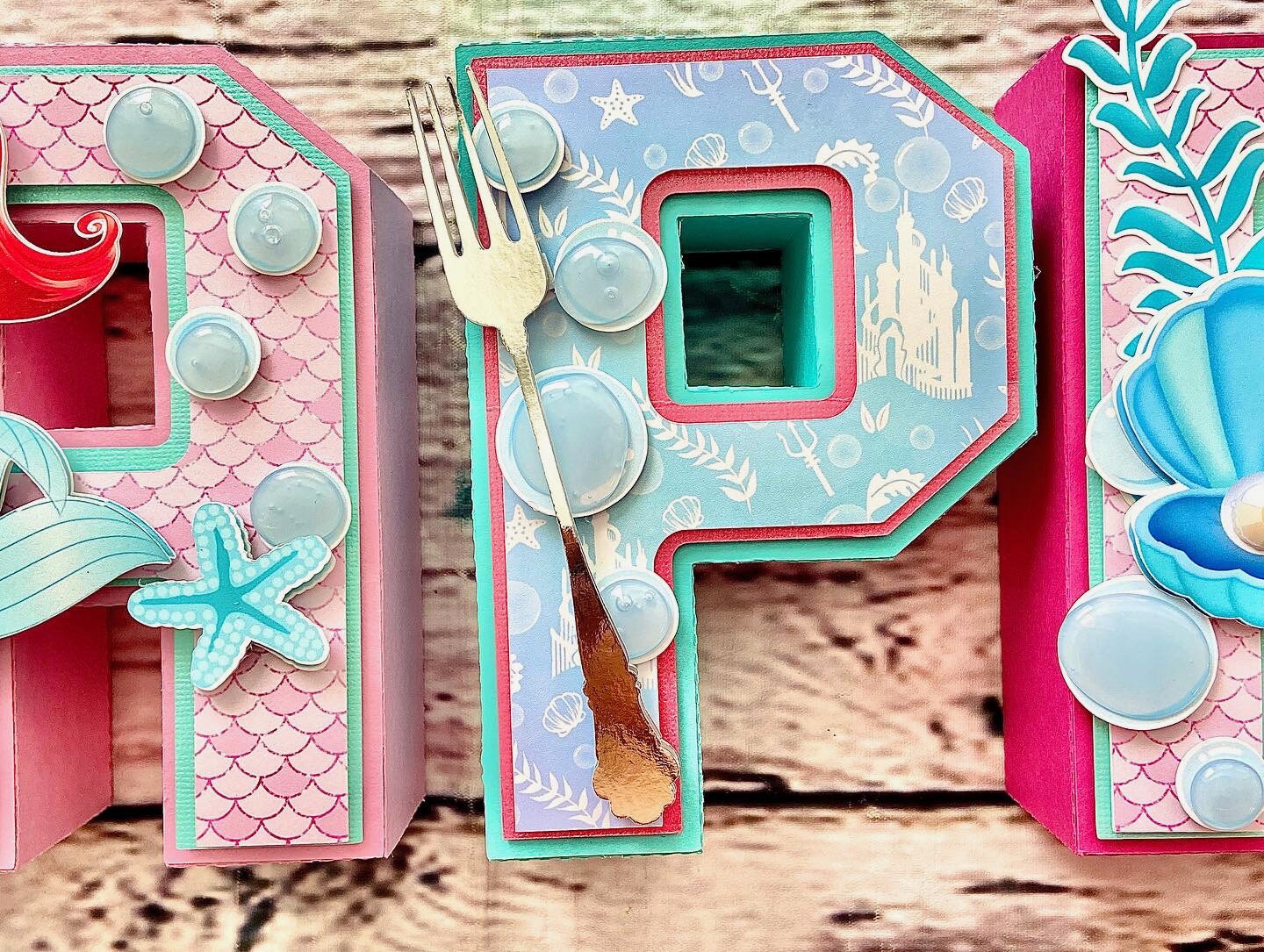 Little Mermaid 3D Letters, Ariel Mermaid Party Little Mermaid Birthday ...