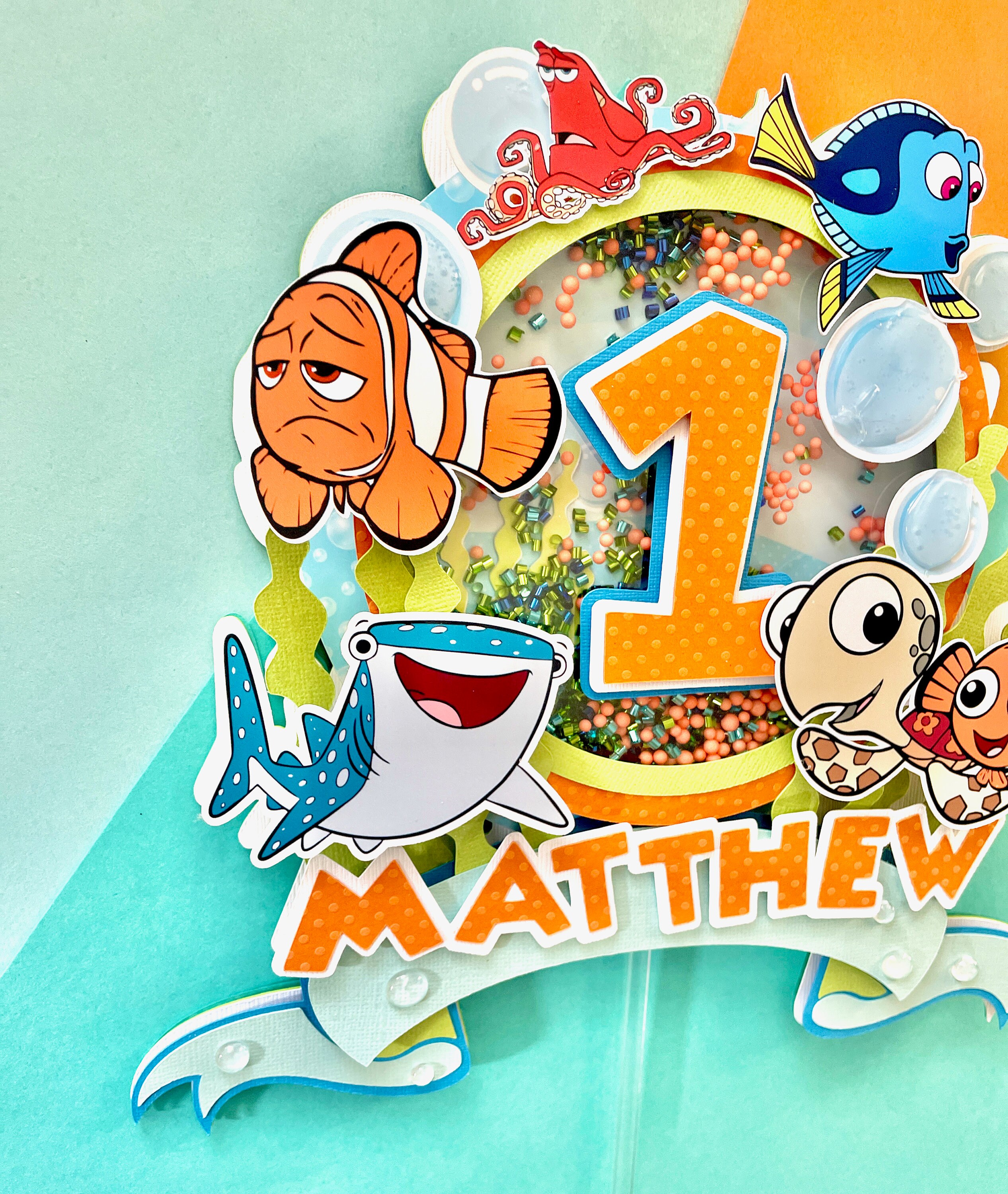 Orange Fish Topper Nemo Party Decorations Fish Water Birthday Cake ...