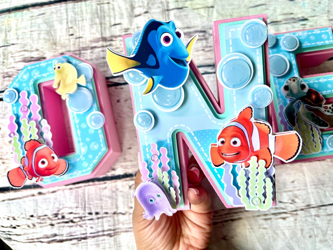 Fish Nemo Dory 3D Letters, Nemo Dory Birthday Party - Etsy