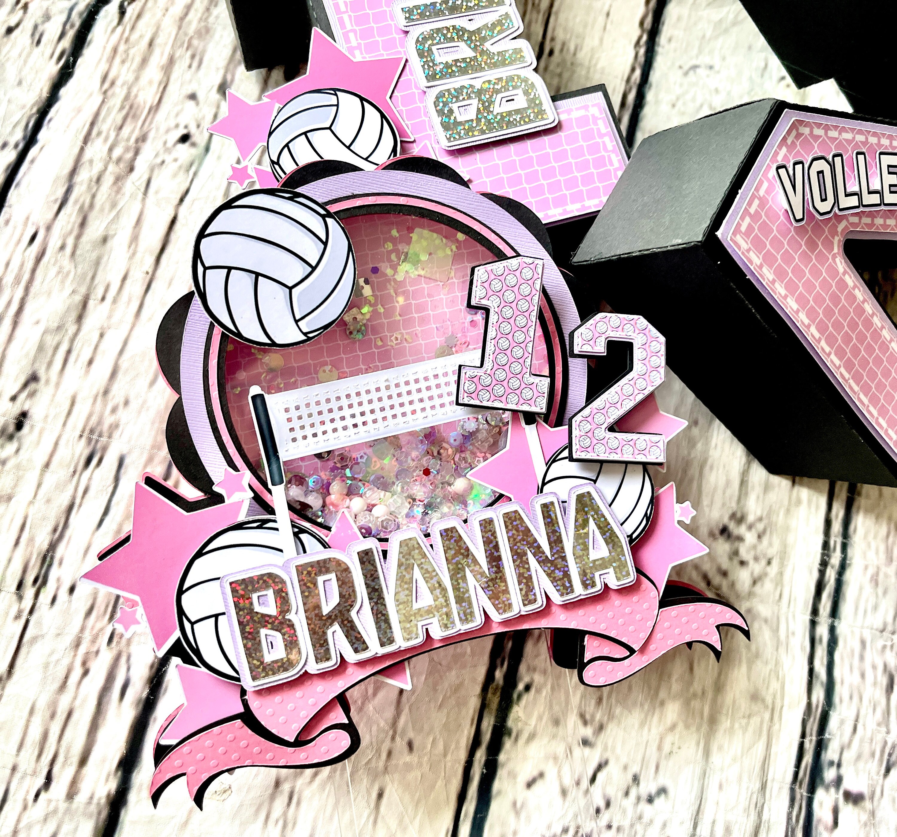 Volleyball Cake Topper Volleyball Party Decorations Volleyball Birthday ...