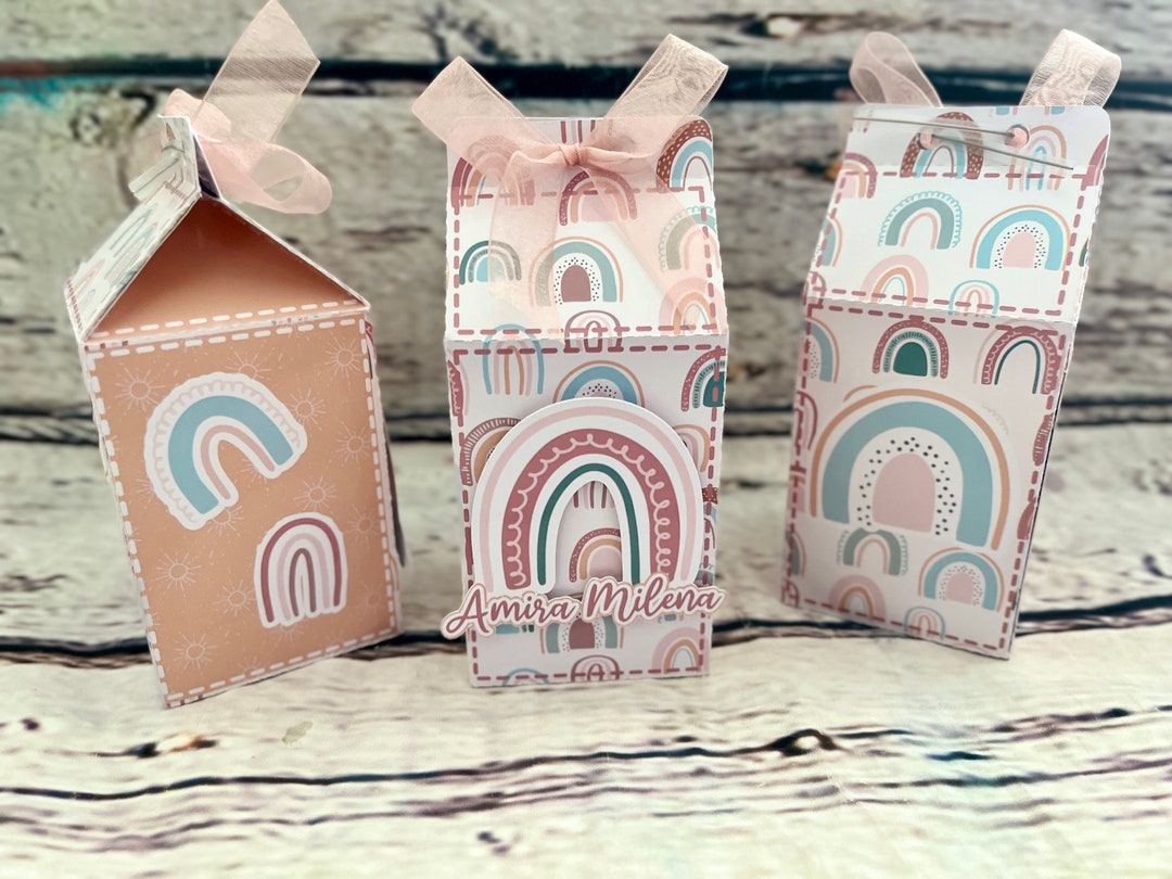 Boho Themed Milk Carton Favor Boxes Boho Party Boho Birthday 1st ...