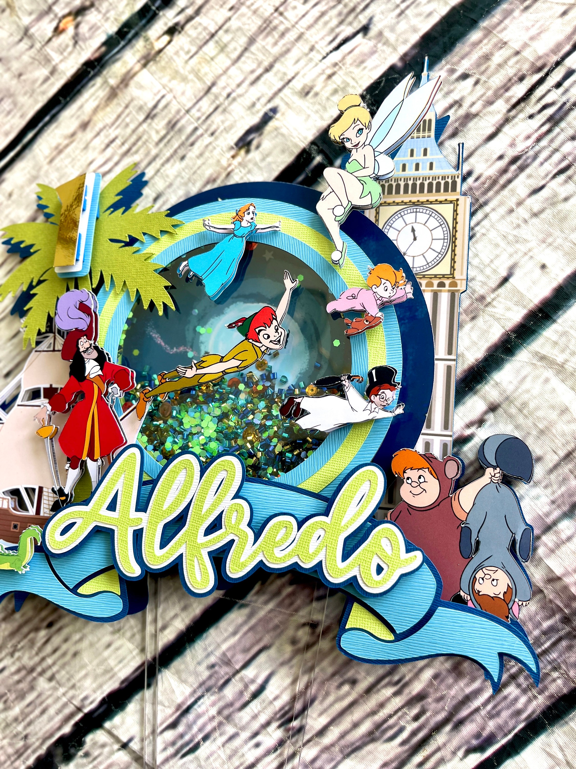 Peter Pan Neverland Cake Topper, Captain Hook Party Decorations, Peter ...