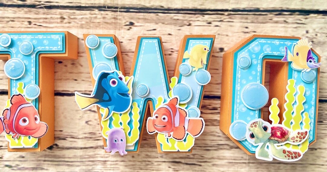 Fish Nemo Dory 3D Letters, Nemo Dory Birthday Party - Etsy