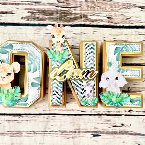 Wild One Safari ONE Letters, Safari 1st Birthday, Bedroom Decor, Safari ...