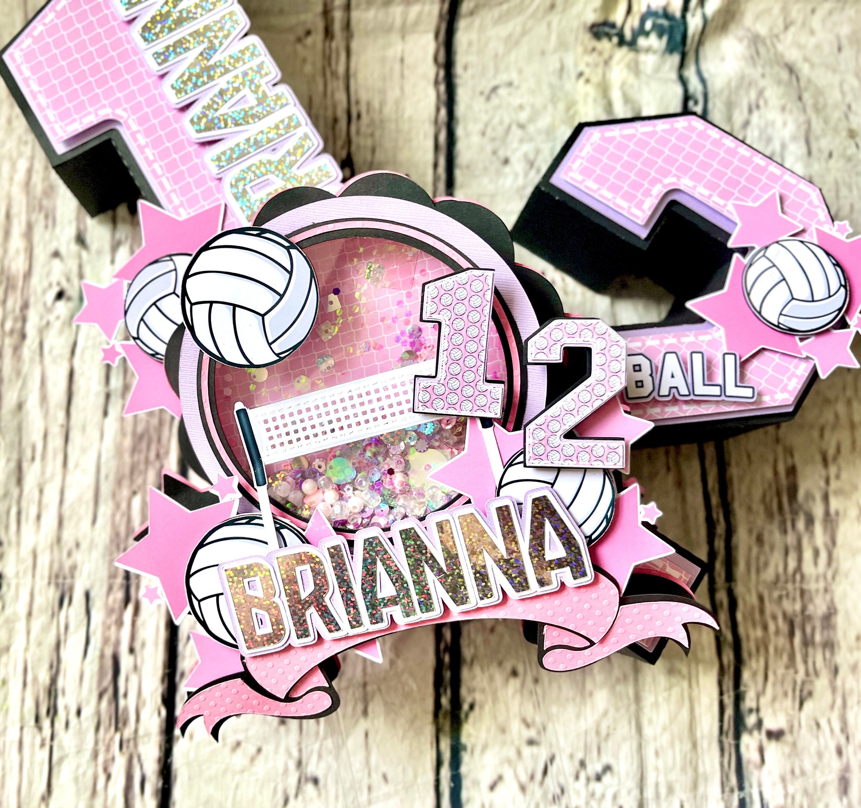 Volleyball Cake Topper Volleyball Party Decorations Volleyball Birthday ...