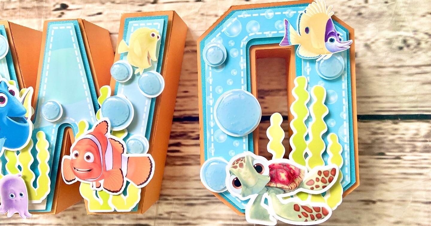 Fish Nemo Dory 3D Letters, Nemo Dory Birthday Party - Etsy