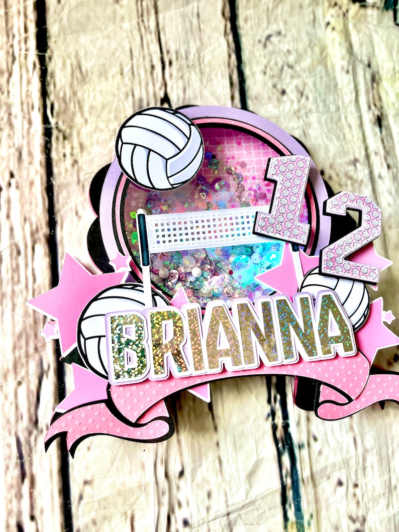 Volleyball Cake Topper Volleyball Party Decorations Volleyball Birthday ...