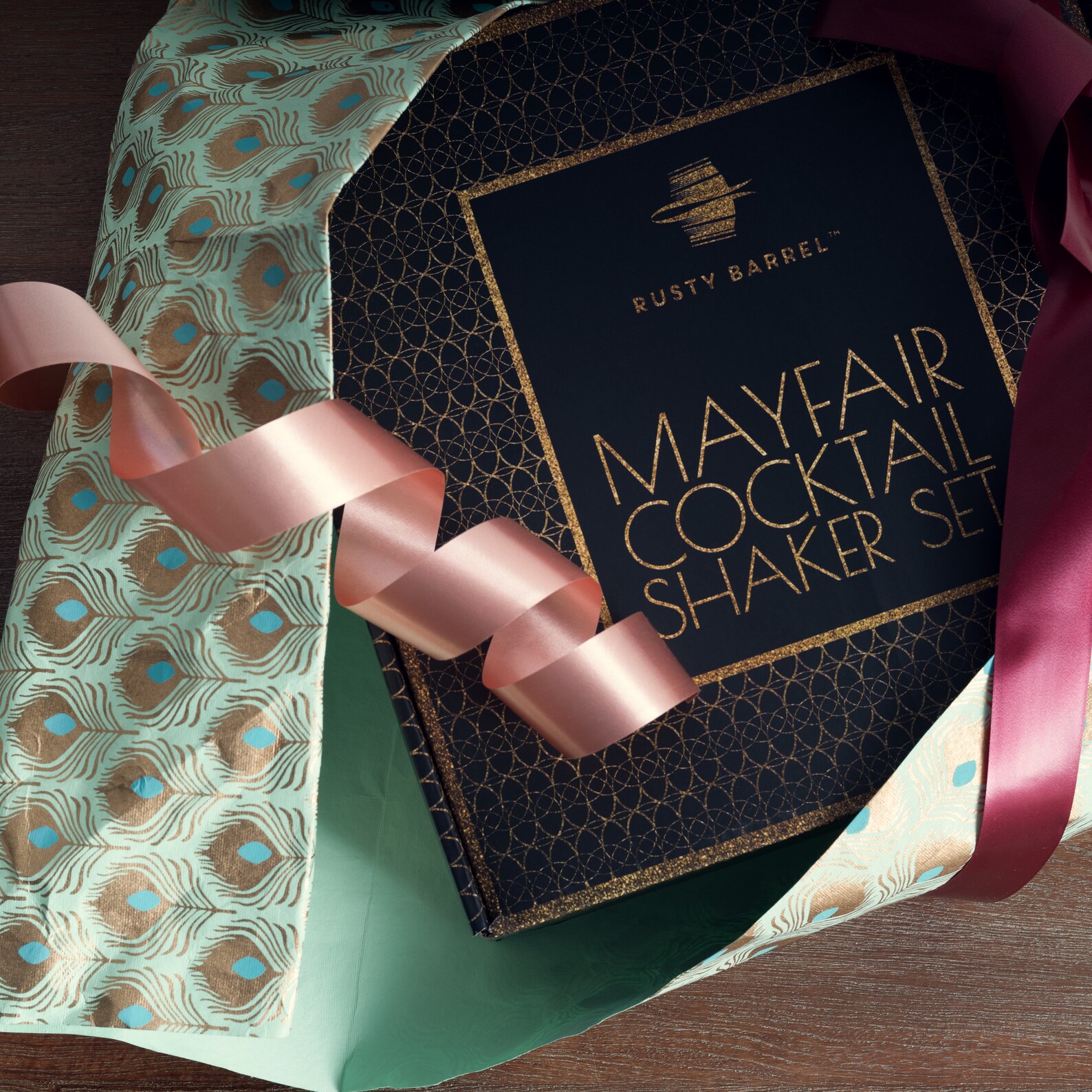 Rusty Barrel Cocktail Making Set - Manhattan Style Shaker, Muddler ...