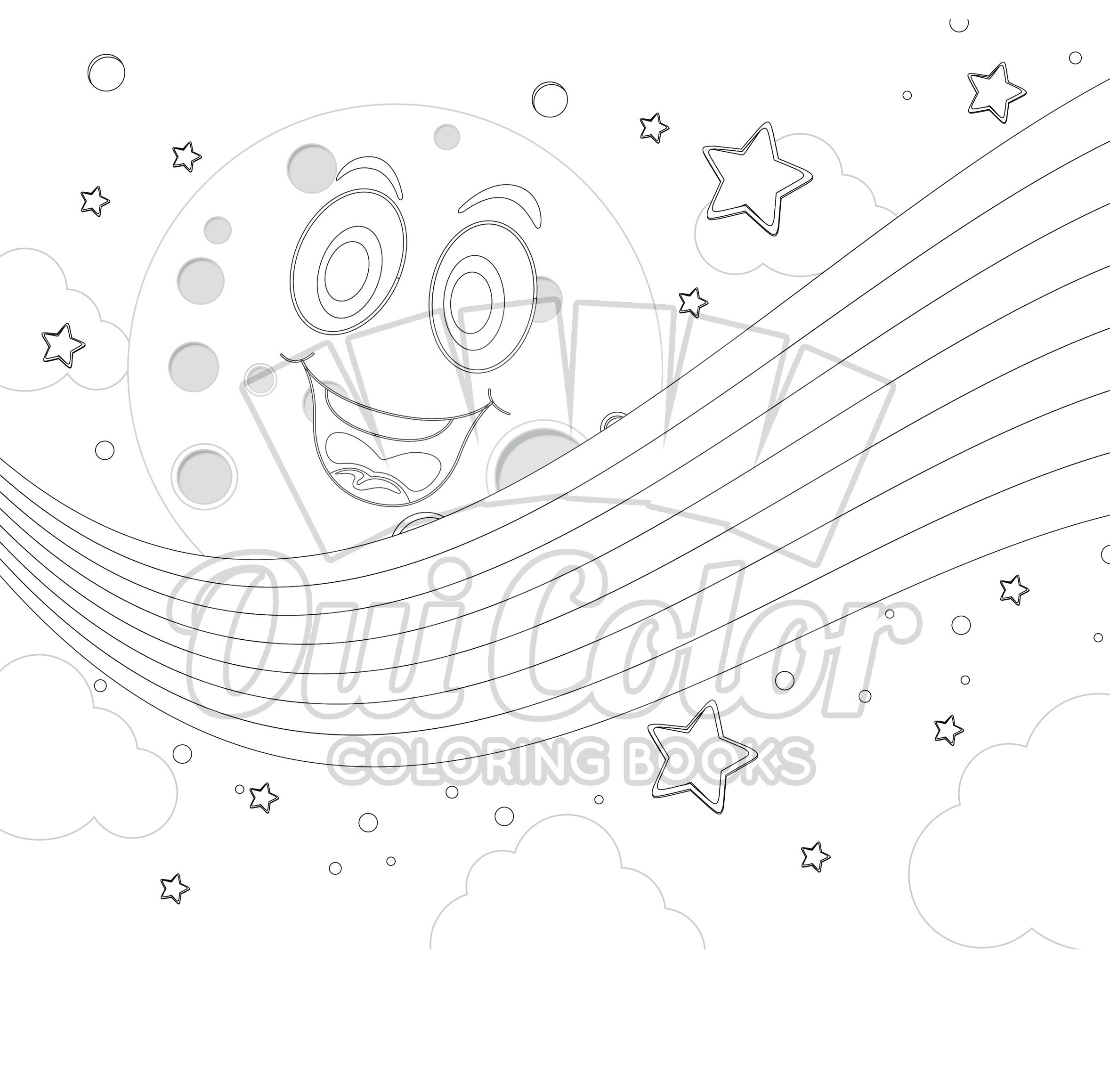 Printable Adult Coloring Pages Rainbow Sun Cloud | Rainbow: Coloring ...