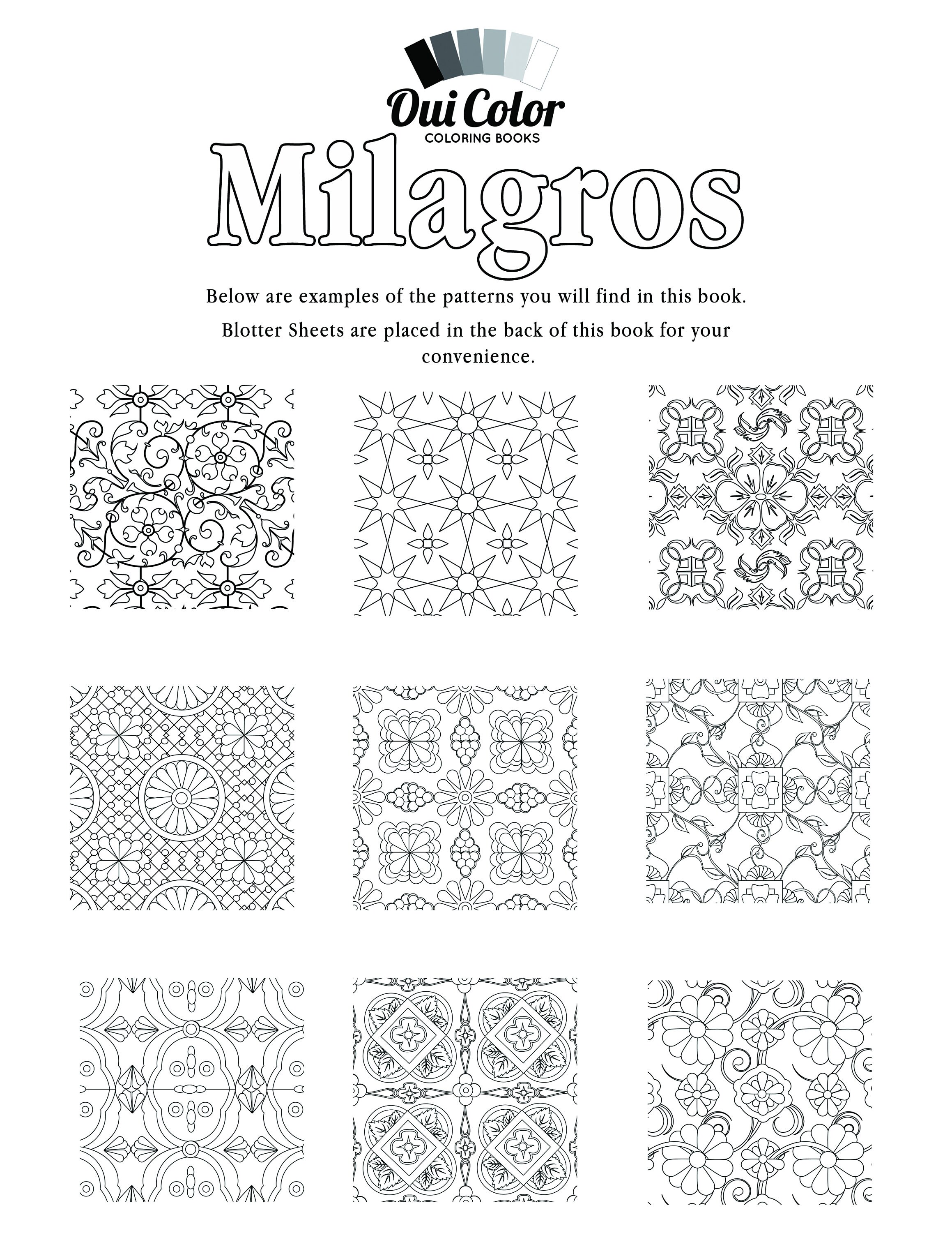 Pattern Pages Adult Coloring Book Printable | Milagros: 30 Magnificent ...