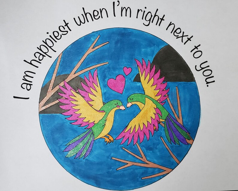 Love Language Cute Printable Adult Coloring Book Love in Any Language ...