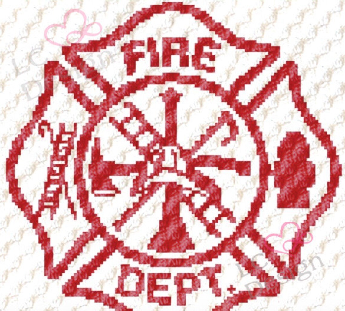 Fire Department Crochet Pattern, Corner 2 Corner Crochet Pattern, C2C ...