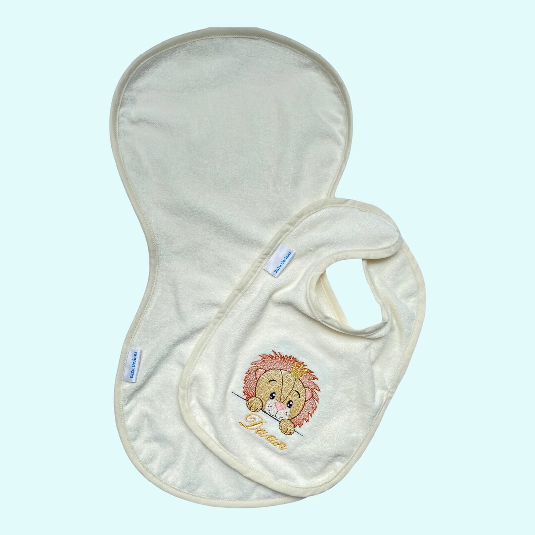 Spit Cloth and Bib Personalized and Embroidered Handmade - Etsy
