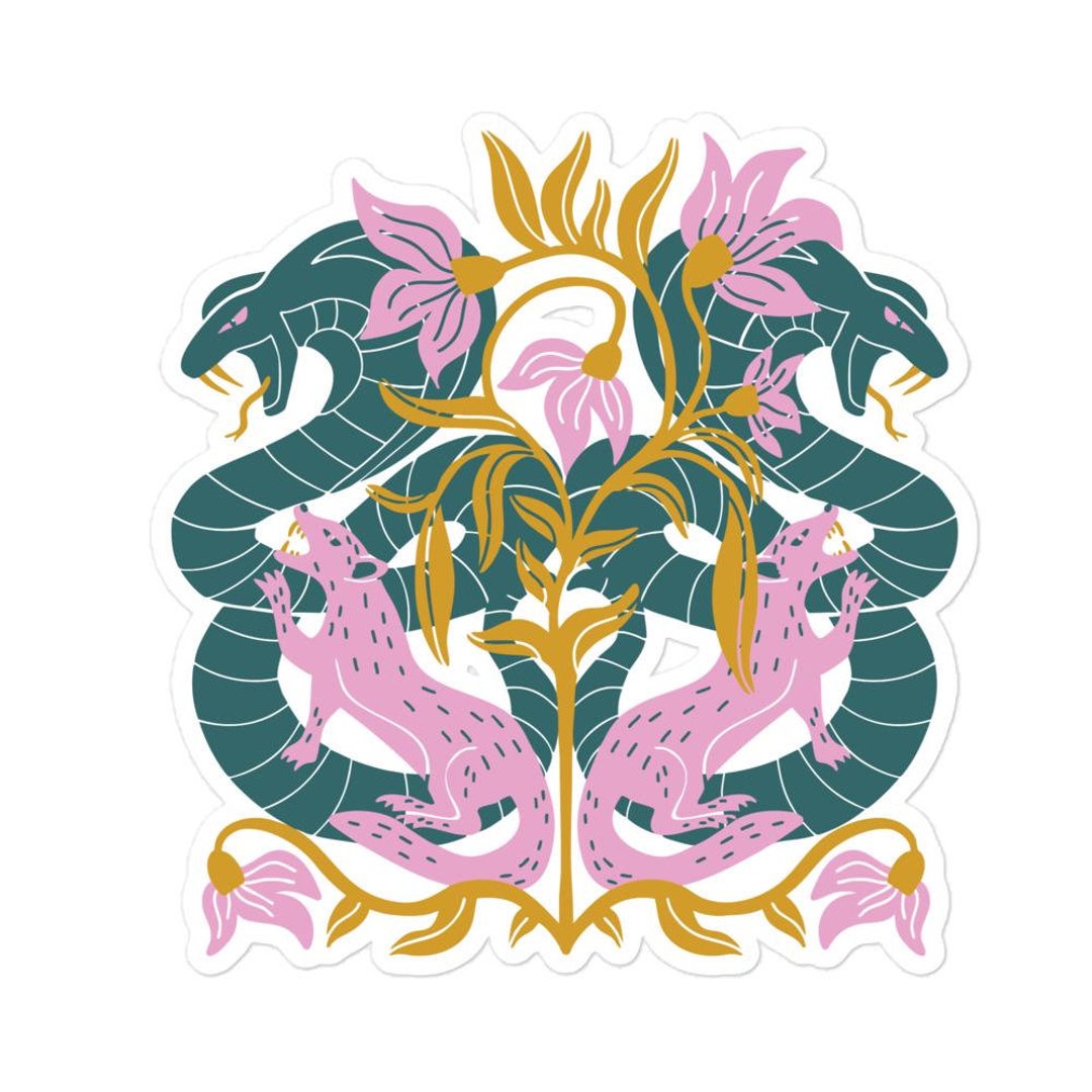 Cobra & Mongoose Tattoo-inspired Sticker - Etsy