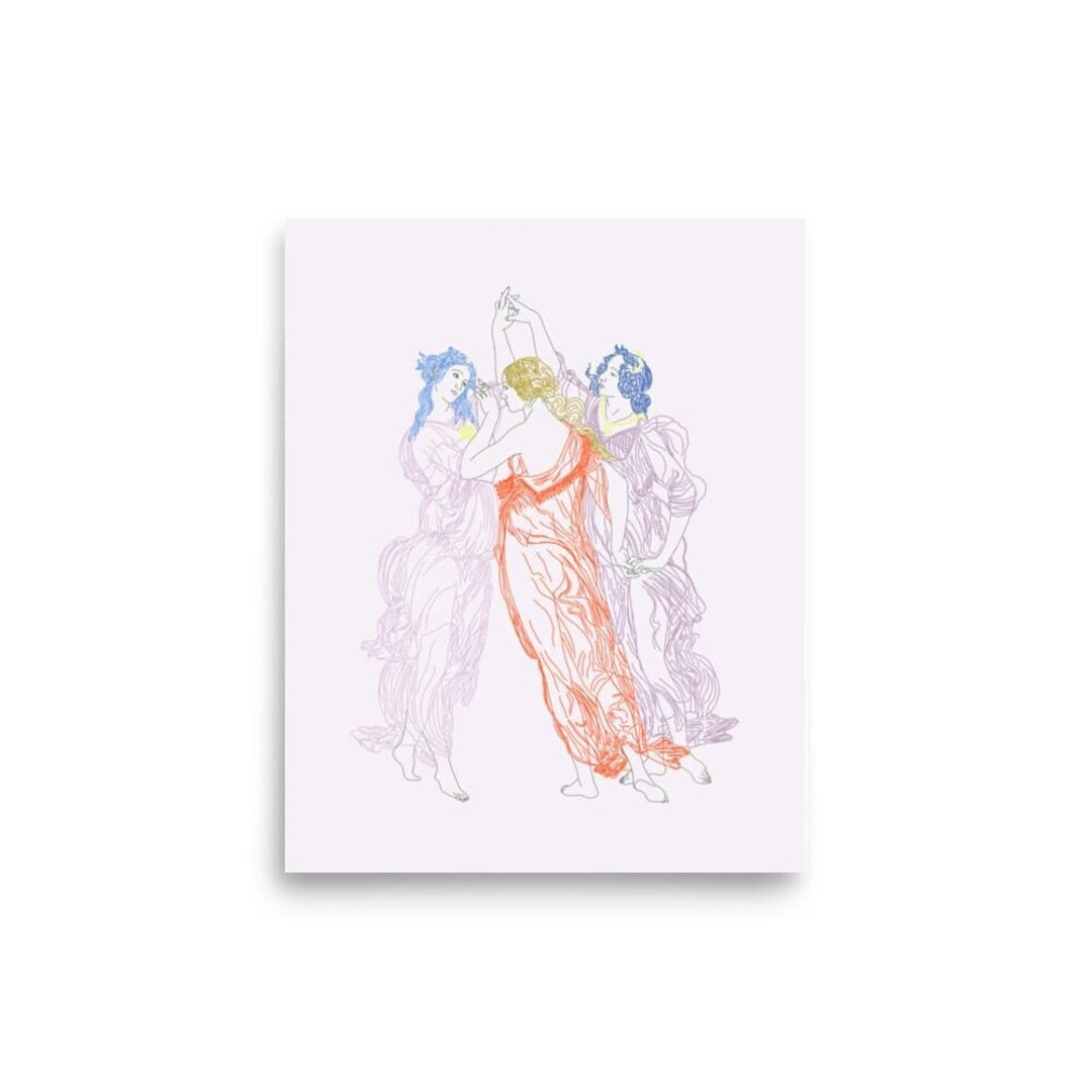 Three Graces Wall Art, Renaissance Art Botticelli Primavera Painting ...
