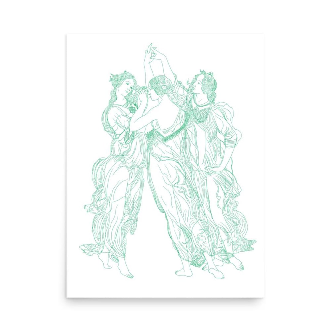 Three Graces Wall Art, Renaissance Art Botticelli Primavera Painting ...