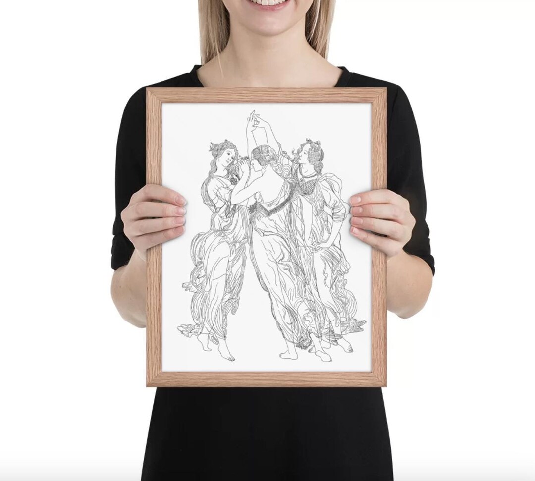 Three Graces Wall Art, Renaissance Art Botticelli Primavera Painting ...