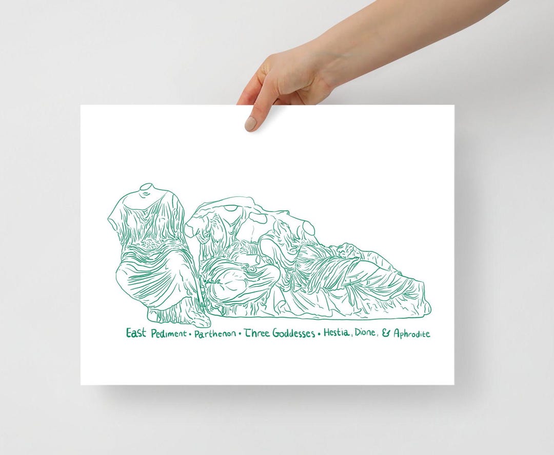 Three Goddesses East Pediment Parthenon Sculptures Wall Art, Mythology ...