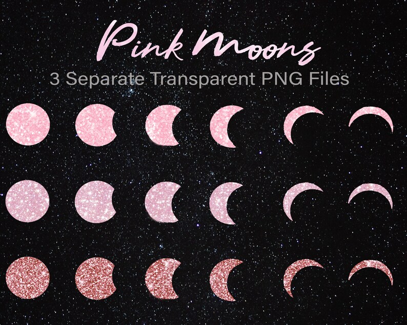 Moon Overlay PNG Format Instant Download - Etsy