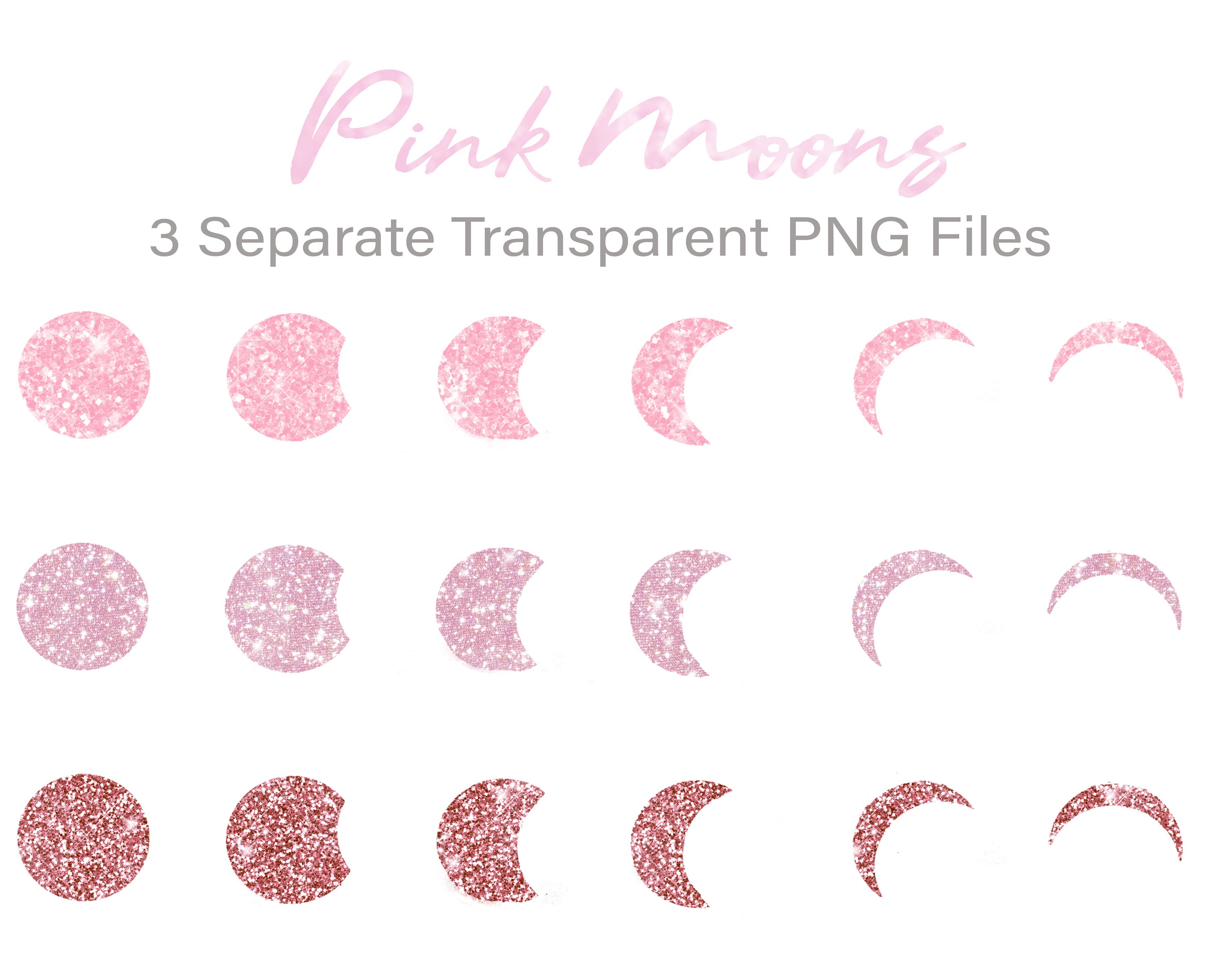 Moon Overlay PNG Format Instant Download - Etsy